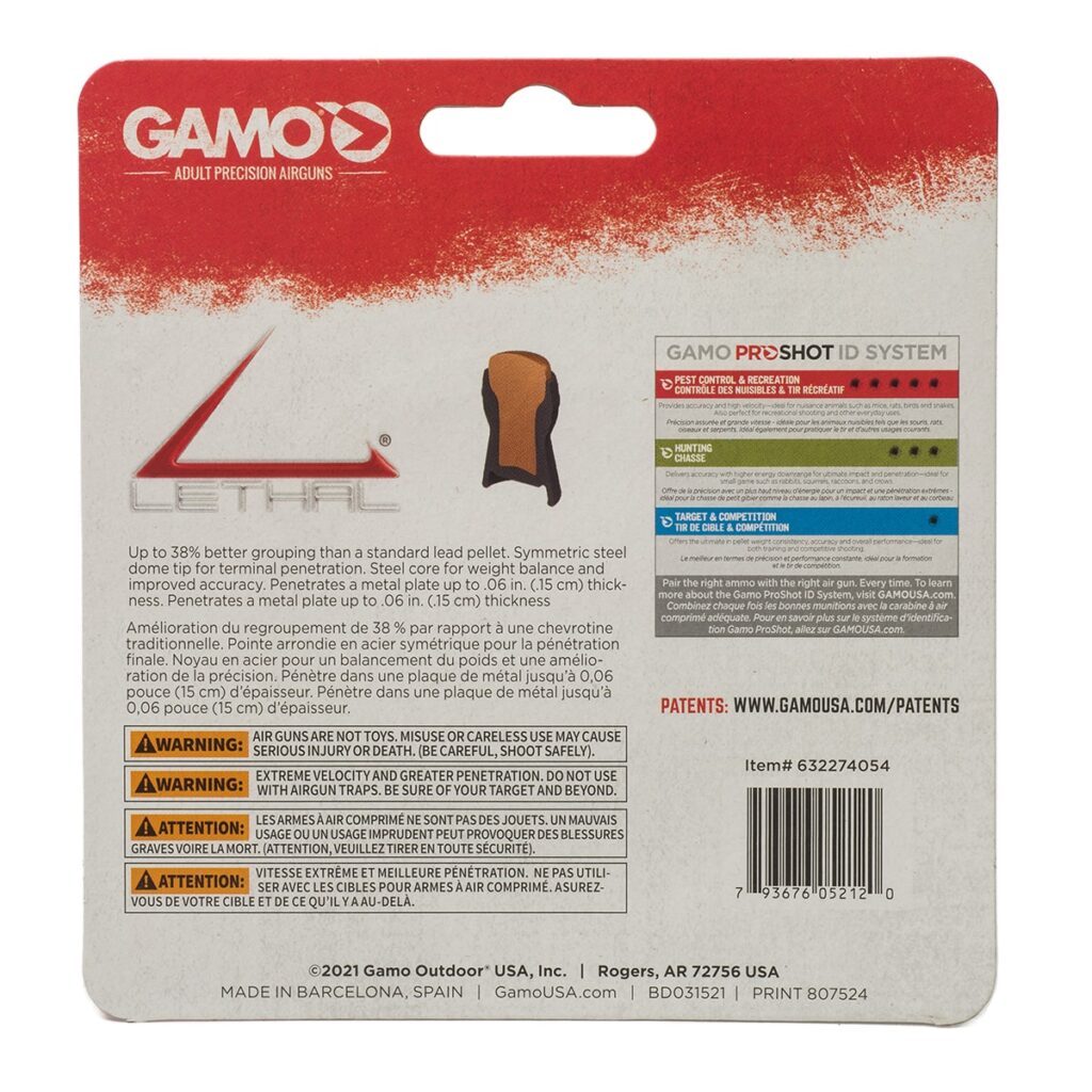 Gamo Lethal .177 Caliber high performance ammunition for airguns