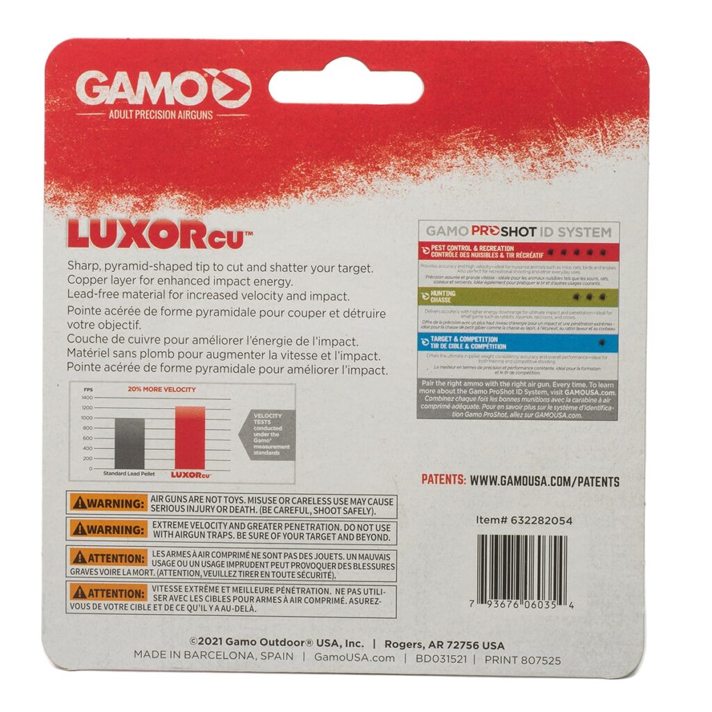 LUXOR Cu PYRAMID SHAPED PELLETS - GAMO