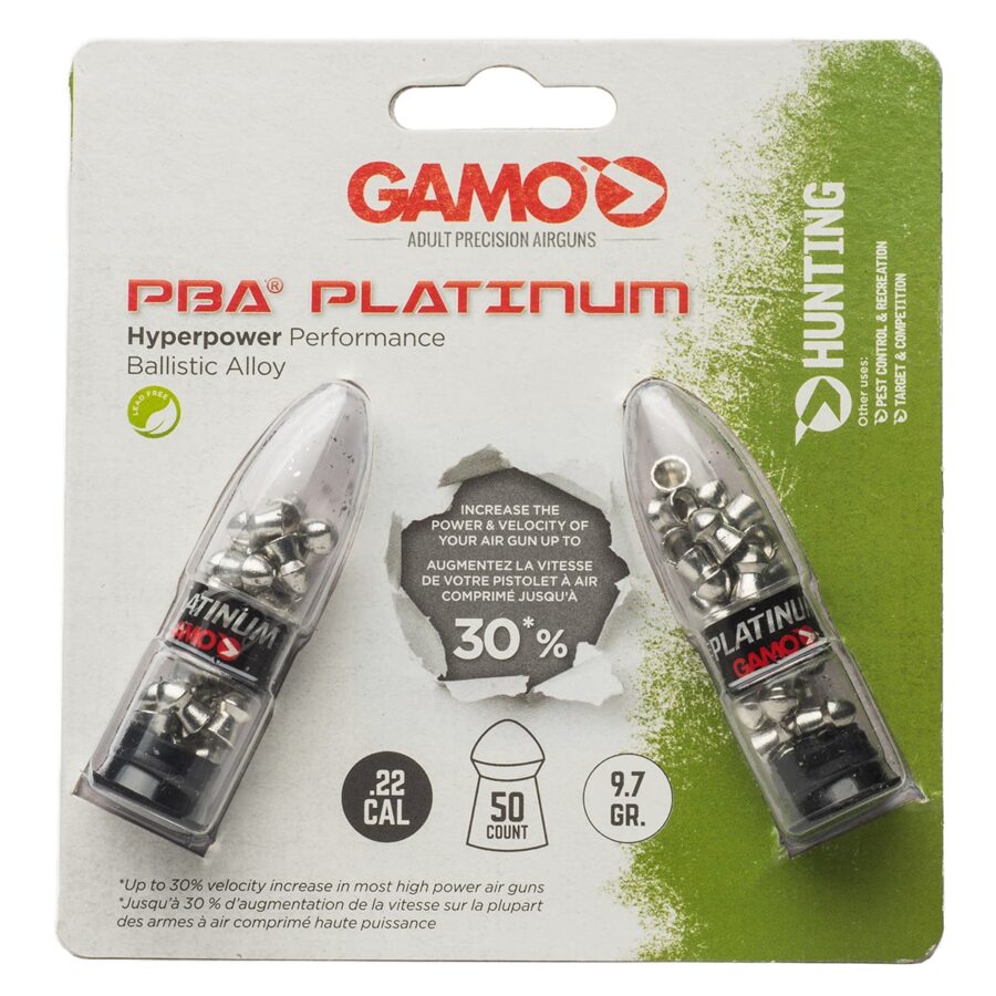 Gamo PBA Platinum Pellets .177 or .22 Caliber for Air Rifles