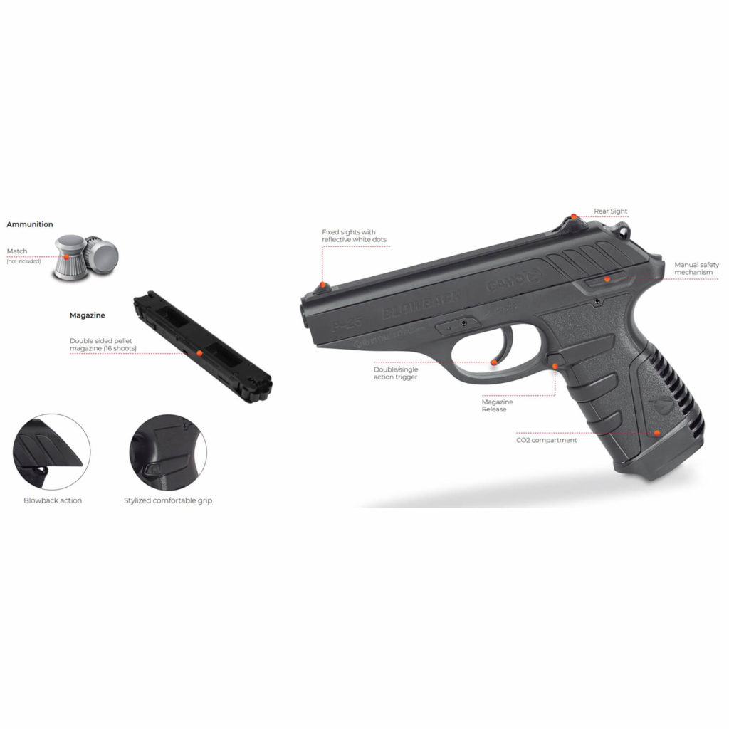 P-900 IGT break barrel gas air piston pistol .177 Cal. - GAMO