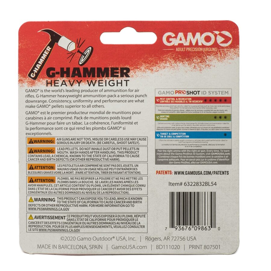 G-HAMMER HEAVY WEIGHT PELLETS - GAMO